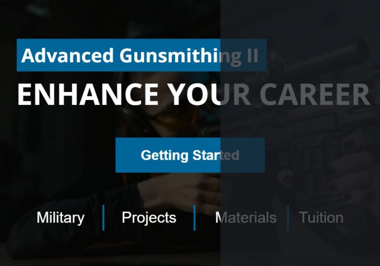 Gunsmith Career Training | Advanced Gunsmithing II Program | MGS